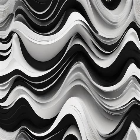 Adaptive Abstract Background Waves White And Black Color Premium Ai