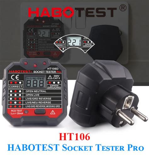 LCD Display Plug Socket Tester CE Electric Socket Tester