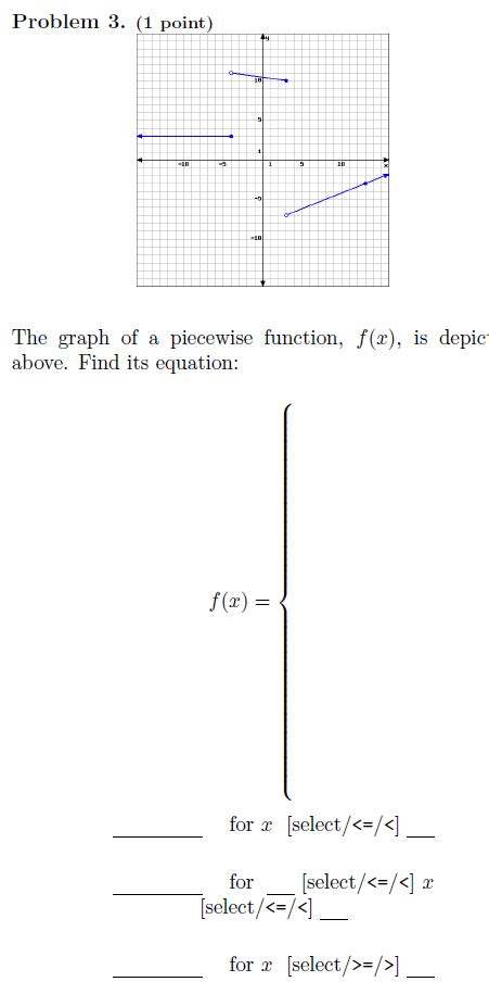 Solved Problem N M The Graph Of A Piecewise Function Chegg