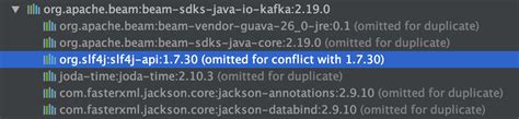 Maven Dependency Errors When Running Apache Beam With Kafka Stack