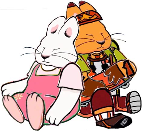 Ruby And Sandy Sleeping And Sitting Down Vector Max And Ruby Cartoon Art Cartoon