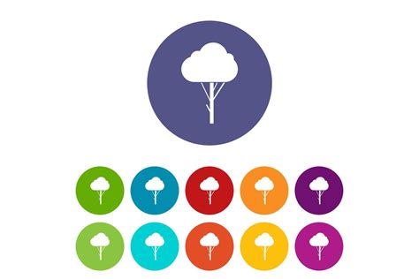 Tree Set Icons Graphic By Ylivdesign Creative Fabrica