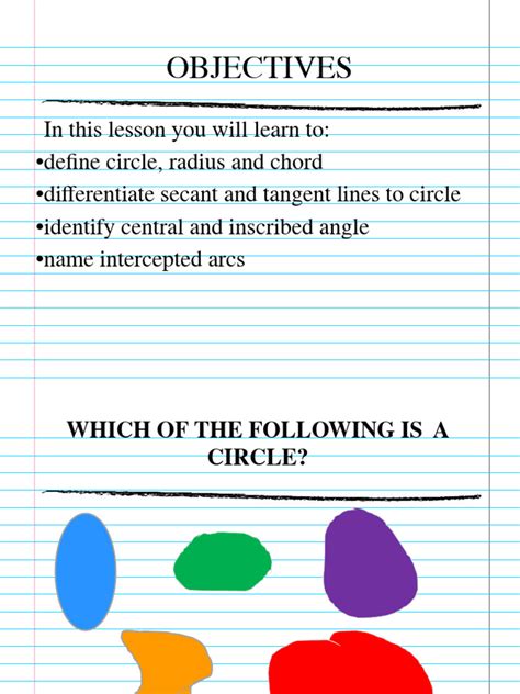circles terminologies pdf
