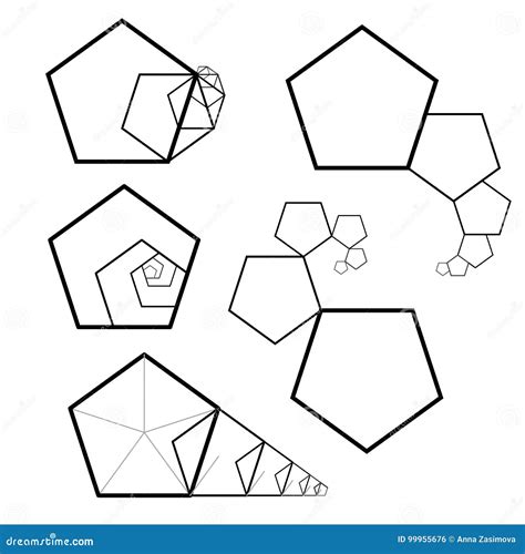 Golden Ratio Cover Template Stock Vector Illustration Of Geometric