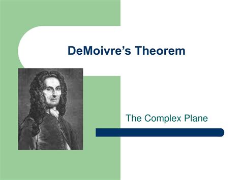 Ppt Demoivres Theorem Powerpoint Presentation Free Download Id
