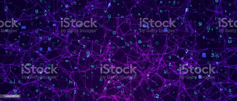 Science Technology Vector Background Data Stream Stock Illustration