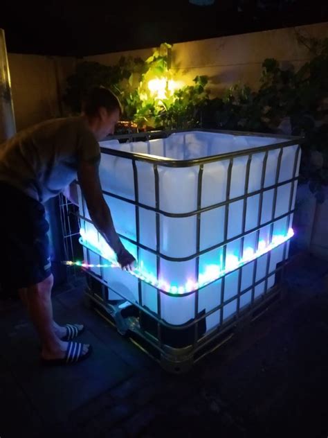 Houtgestookte Jacuzzihottub Van Ibc Container Klusideenl Houtgestookte Jacuzzihottub Van Ibc Container Klusideenl