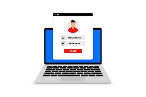 Registro En Línea Y Concepto De Registro Computadora Portátil Con Página De Formulario De Inicio