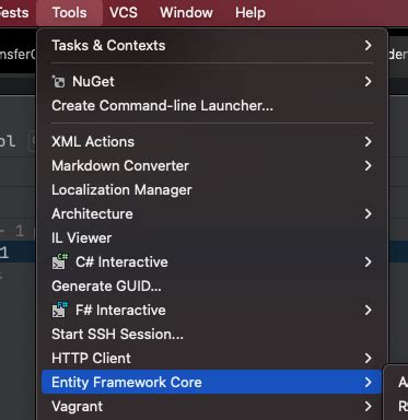 Tools Greyed Out Since Rider Update Issue Jetbrains Rider Efcore Github