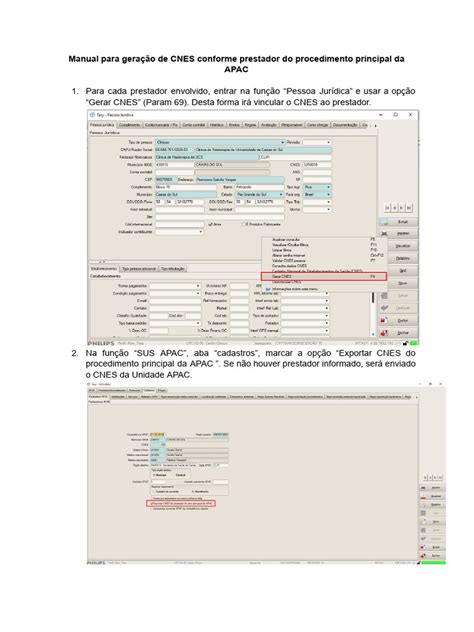 Manual Para Geração De Cnes Conforme Prestador Do Procedimento Principal Da Apac Pdf