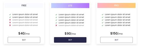 15 CSS Pricing Tables ForFrontend
