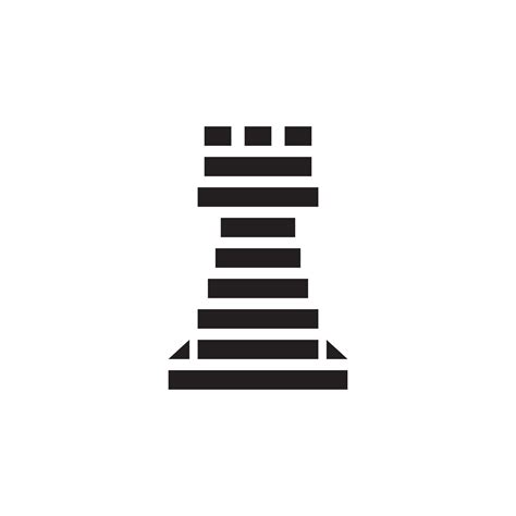Brick Rook Chess Logo Vector Template 10384019 Vector Art At Vecteezy