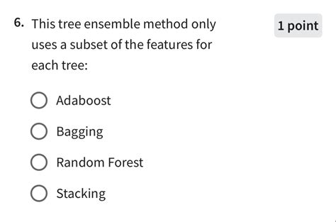 Solved This Tree Ensemble Method Only1 ﻿pointuses A Subset