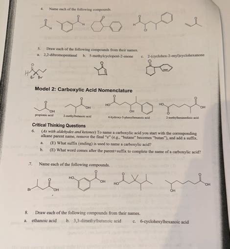 Solved Draw each of the following compounds from their | Chegg.com