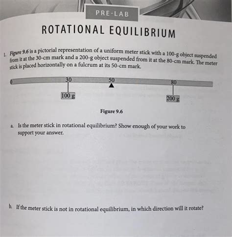 Solved PRE LAB ROTATIONAL EQUILIBRIUM Figure Is A Chegg