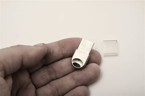 The Metal Case Of The Usb Adapter Wi Fi Module On A White Background Stock Illustration
