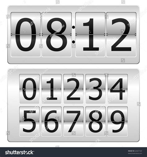 Set Numbers Use Clock Counter Stock Vector Royalty Free 62667163 Shutterstock