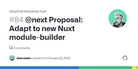 Next Proposal Adapt To New Nuxt Module Builder Issue 84 Storyblok Storyblok Nuxt GitHub
