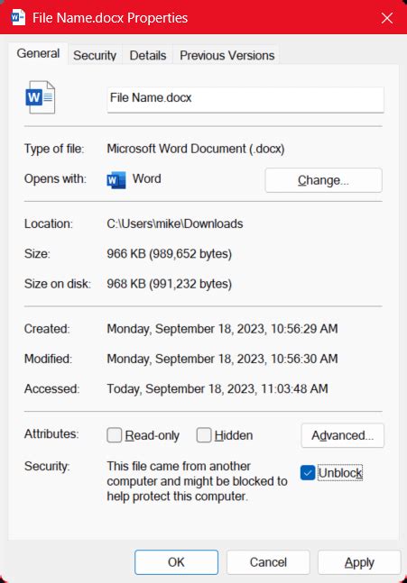 Mark Of The Web Causing There Is Not Enough Memory Or Disk Space To Complete This Operation