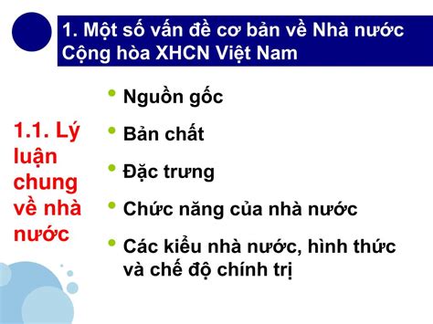 PPT - Chương I Một số vấn đề cơ bản về Nhà nước, Quản lý hành chính nhà ...