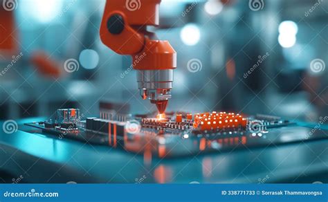 Automatic Robot For Print Circuit Board Pcb Assembly Machine During Soldering Or Welding Part