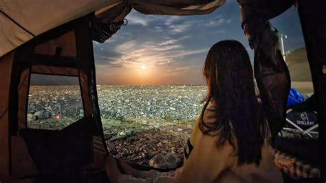 Vlog │보름달 바다뷰 완벽 노지스팟│아이두젠 패스트캠프 원터치텐트 마운틴프로l 여자혼자 피칭철수 가능할까│바다뷰 오션뷰 캠핑│경상도노지│캠핑브이로그│주전몽돌해수욕장