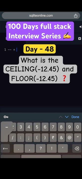 Day48 Full Stack Interview What Is Ceiling And Floor Function Coding Sql Sqlserver Youtube