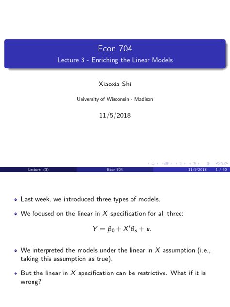 Lecture3 Enriching The Linear Models Slides Annotated Pdf Logarithm