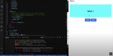 creating slides with ionic framework using react or vue accessing the full swiperjs api dev