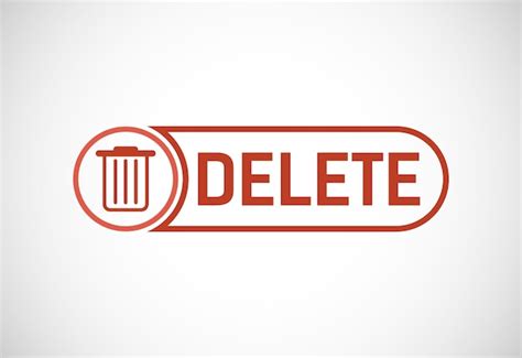 premium vector delete button trash can bin symbol delete web icon