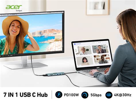 Mua Acer Usb C Hub 7 In 1 Usb C To Hdmi Splitter 2 Usba 3 1 Gen1 And 5gbps Type C Data Port