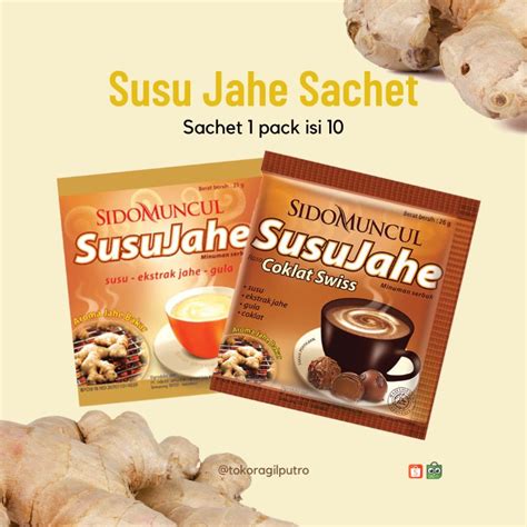Jual Susu Jahe Sido Muncul Sachet Susu Jahe Sido Muncul Coklat