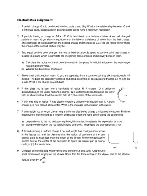 electrostatics assignment pdf sphere electric field