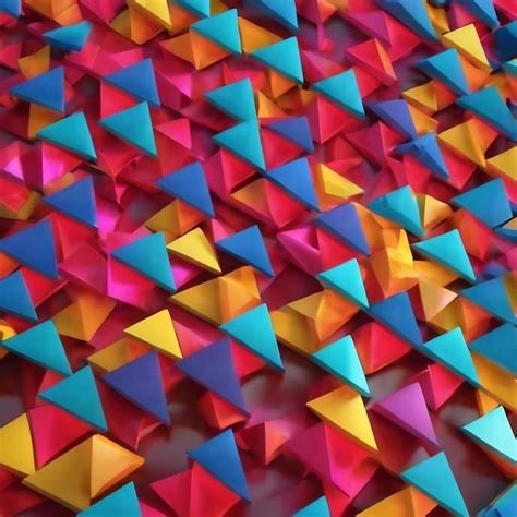 Premium Ai Image 3d Render Of Triangle Shapes Repeatable Extrude