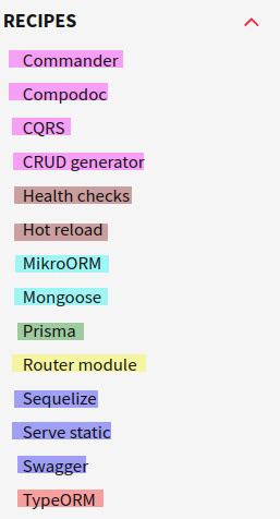 Use Alphabetical Order For Techniques Recipes And FAQ Menu Items
