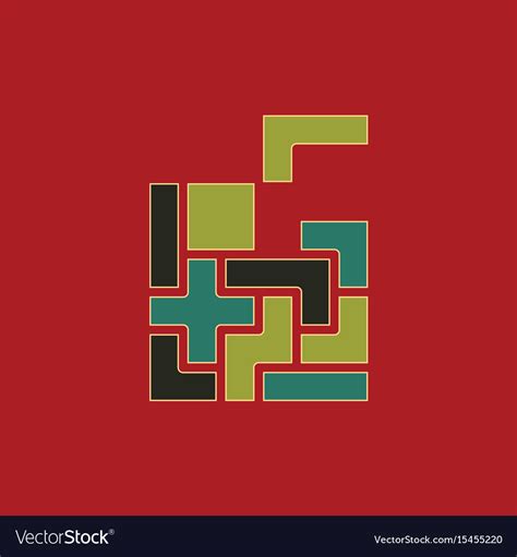 Tetris Pieces Royalty Free Vector Image VectorStock
