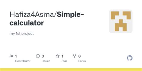 Github Hafiza Asma Simple Calculator My St Project