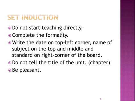 Set Induction Ppt