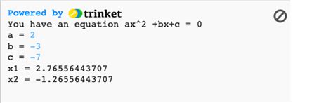 how to build your own quadratic equation calculator in python