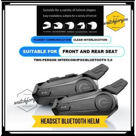 Jual Intercom Helm Motor Headset Bluetooth 5 0 Fm Radio Helmet Dua Arah Shopee Indonesia