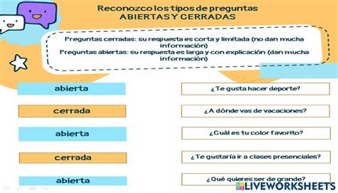 Tipos De Preguntas Interactive Worksheet Porn Sex Picture