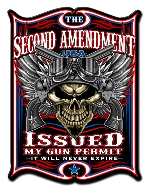 2nd Amendment Metal Sign 24 X 33 Inches