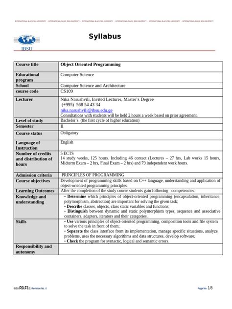 Object Oriented Programming Eng Pdf Class Computer Programming C