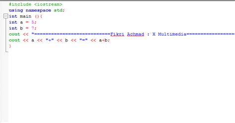 Fikri Achmads Blog Contoh Codingan Dengan Menggunakan Codeblocks