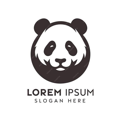 Premium Vector Stylized Panda Logo Design For Brand Identity In