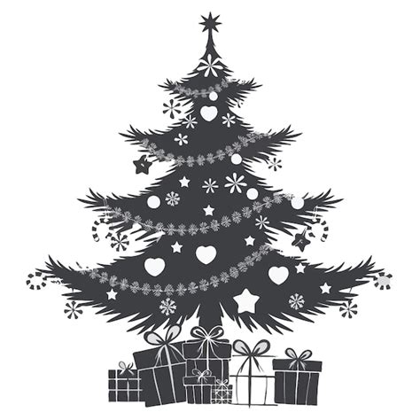 Chic Candles Candy Canes Modern Vector Christmas Card Illustration Noir