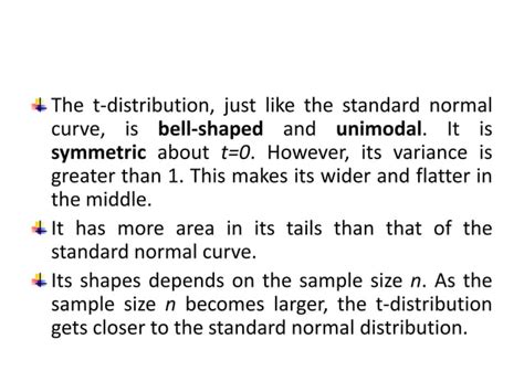 The T Distribution PPTX