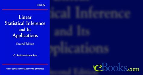 Linear Statistical Inference And Its Applications 2nd Ed