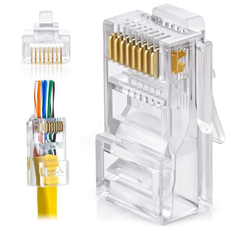 Buy Fedus Rj45 Cat5 Cat6 Pass Through Connector Rj45 Ends
