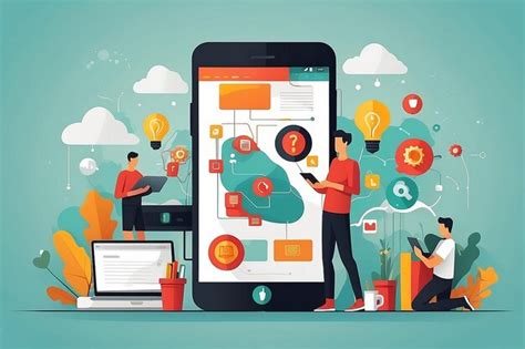 Premium Photo Business Team Working For Mobile Application Development And Design Process Concept